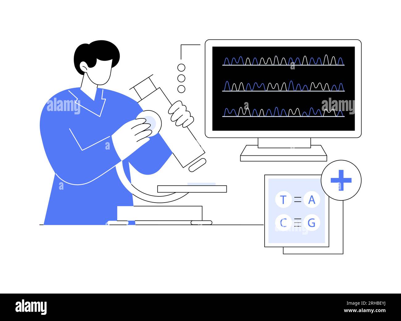 Gene augmentation therapy abstract concept vector illustration Stock ...