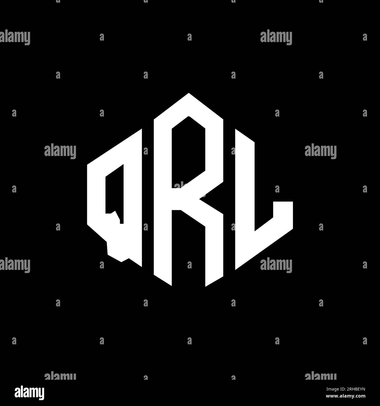 QRL letter logo design with polygon shape. QRL polygon and cube shape ...