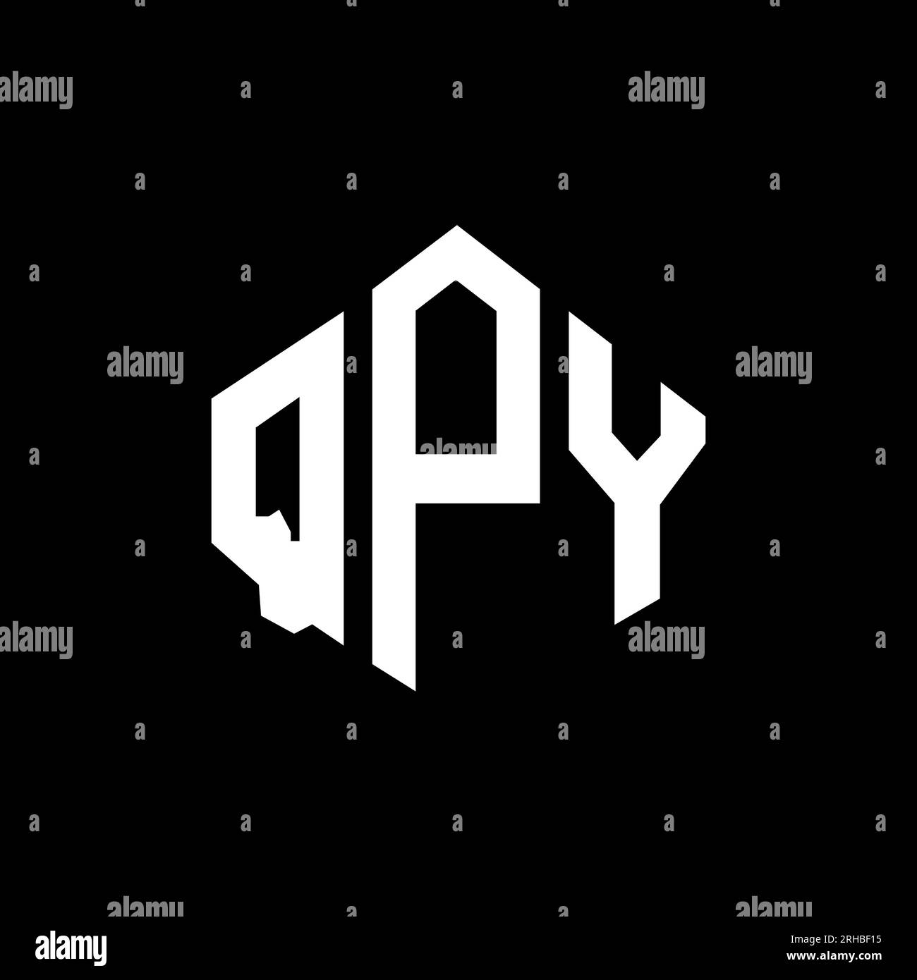 QPY letter logo design with polygon shape. QPY polygon and cube shape ...