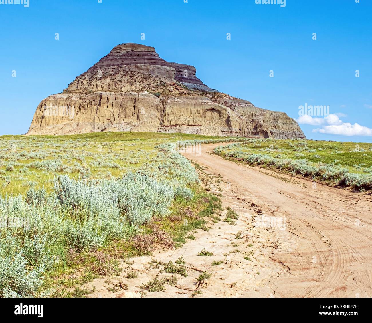 Castle Butte in Big Beaver Saskatchewan is part of the Big Muddy Valley ...