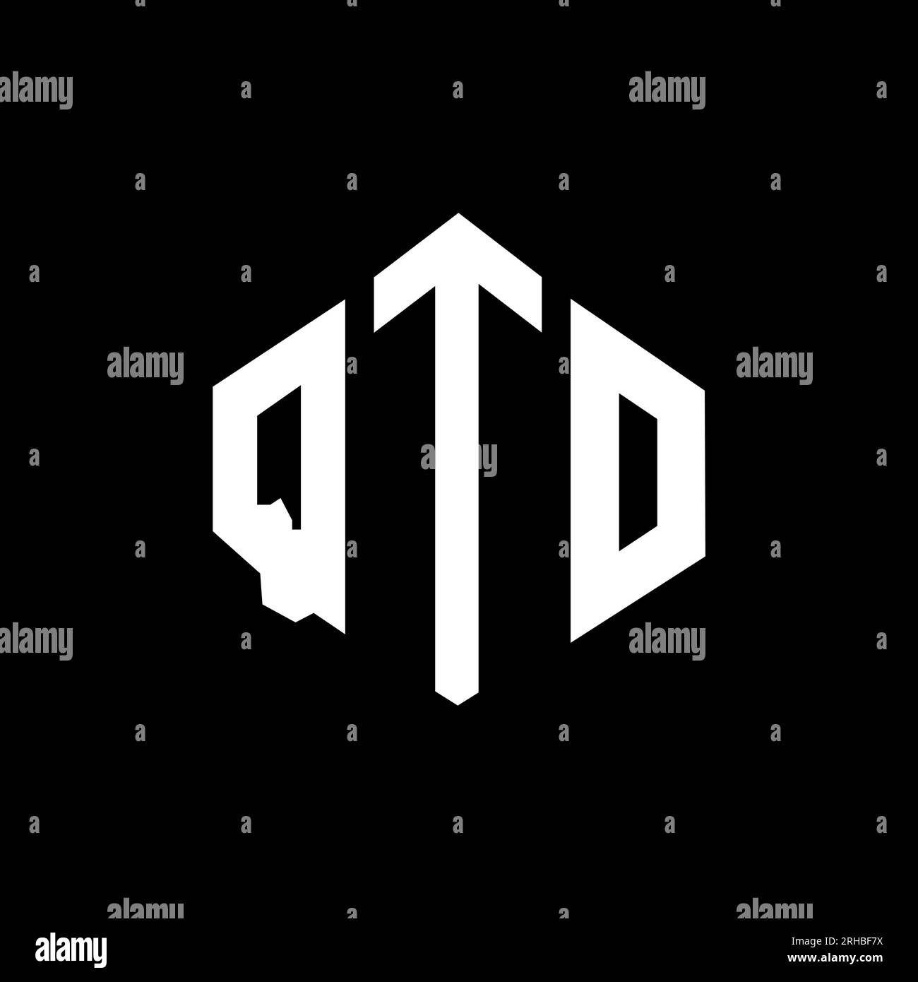 QTO letter logo design with polygon shape. QTO polygon and cube shape ...