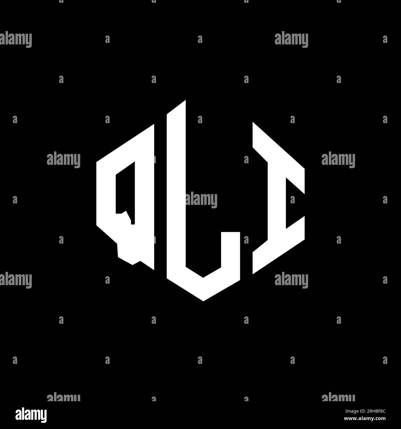 QLI letter logo design with polygon shape. QLI polygon and cube shape ...