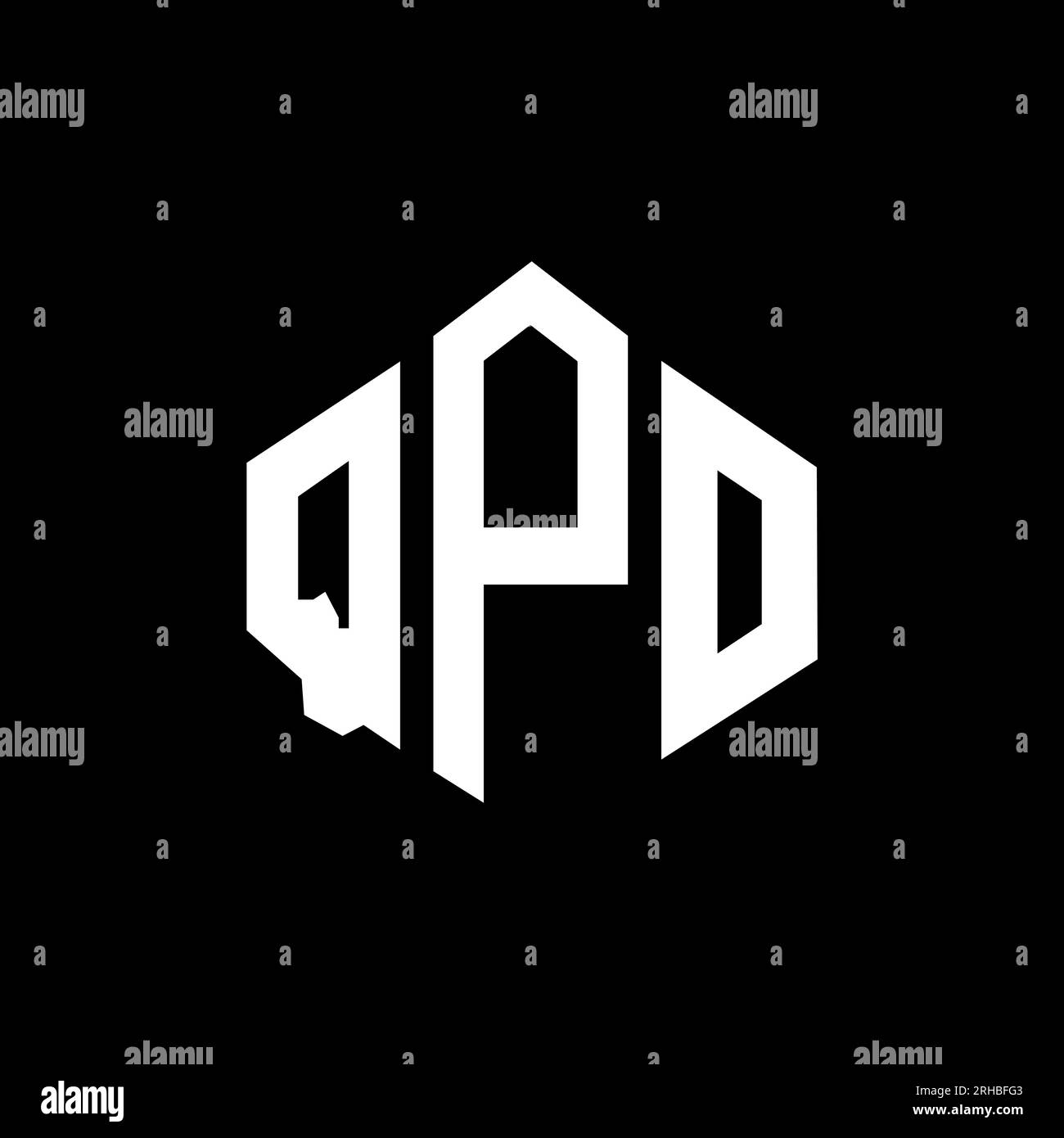 QPO letter logo design with polygon shape. QPO polygon and cube shape ...