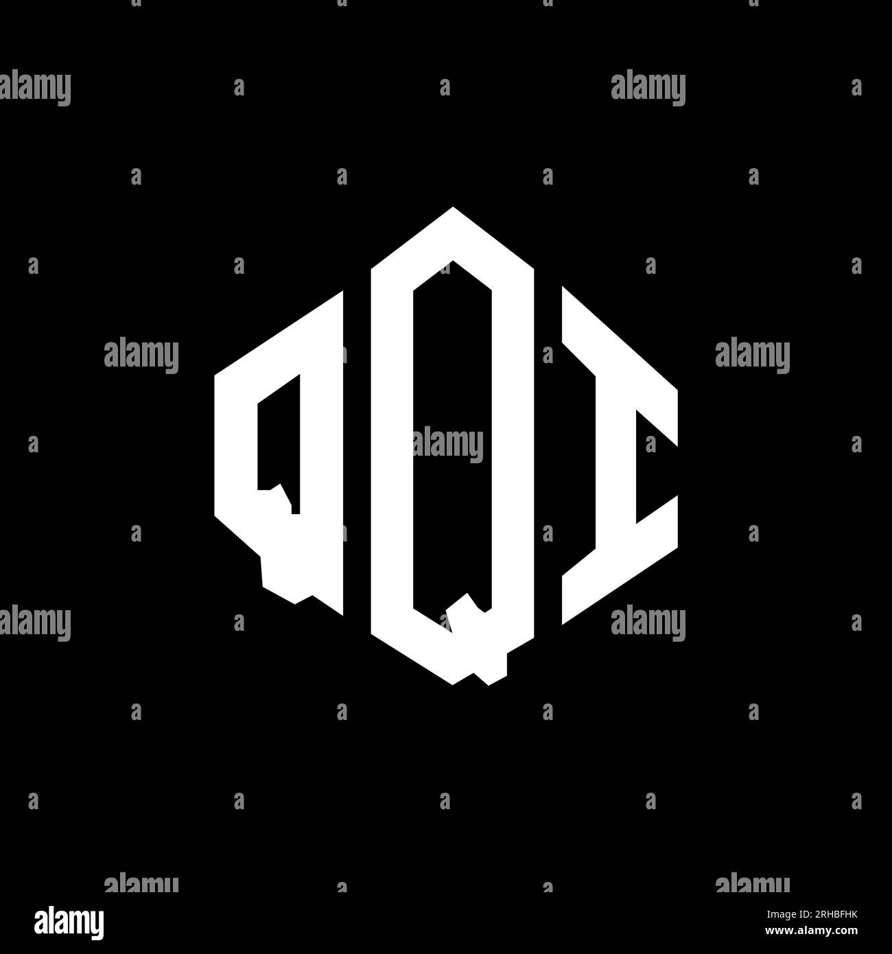 QQI letter logo design with polygon shape. QQI polygon and cube shape ...