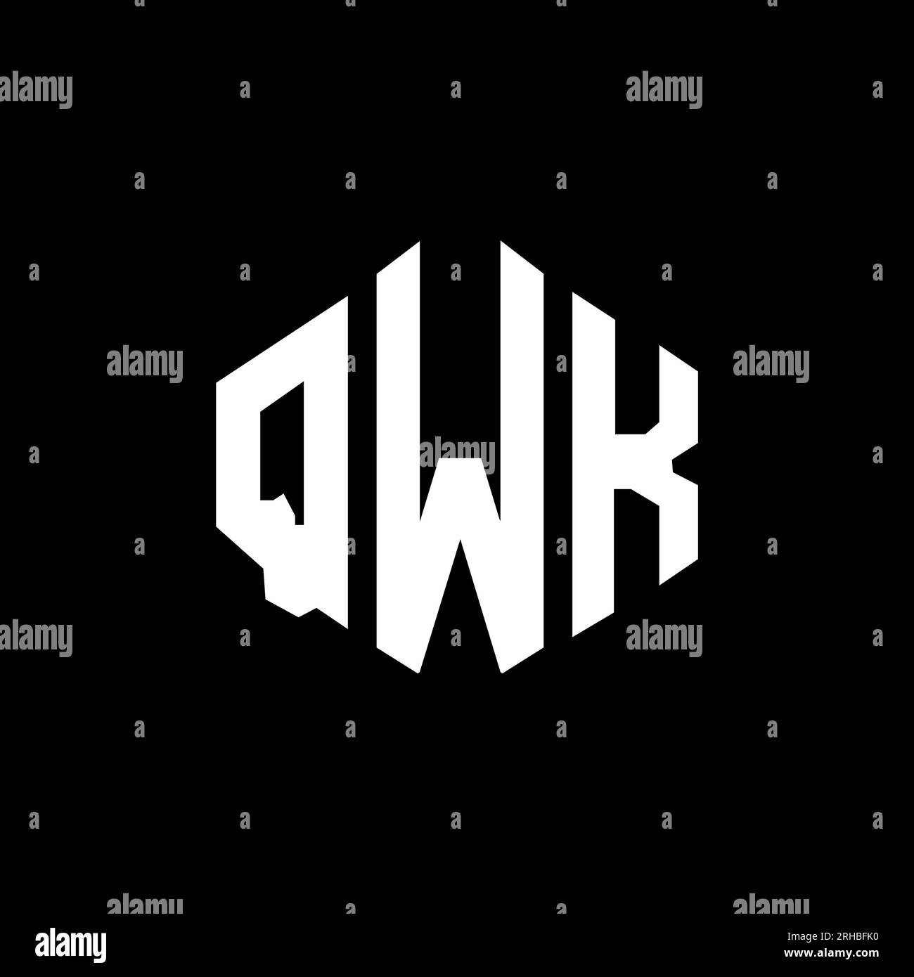 QWK letter logo design with polygon shape. QWK polygon and cube shape ...