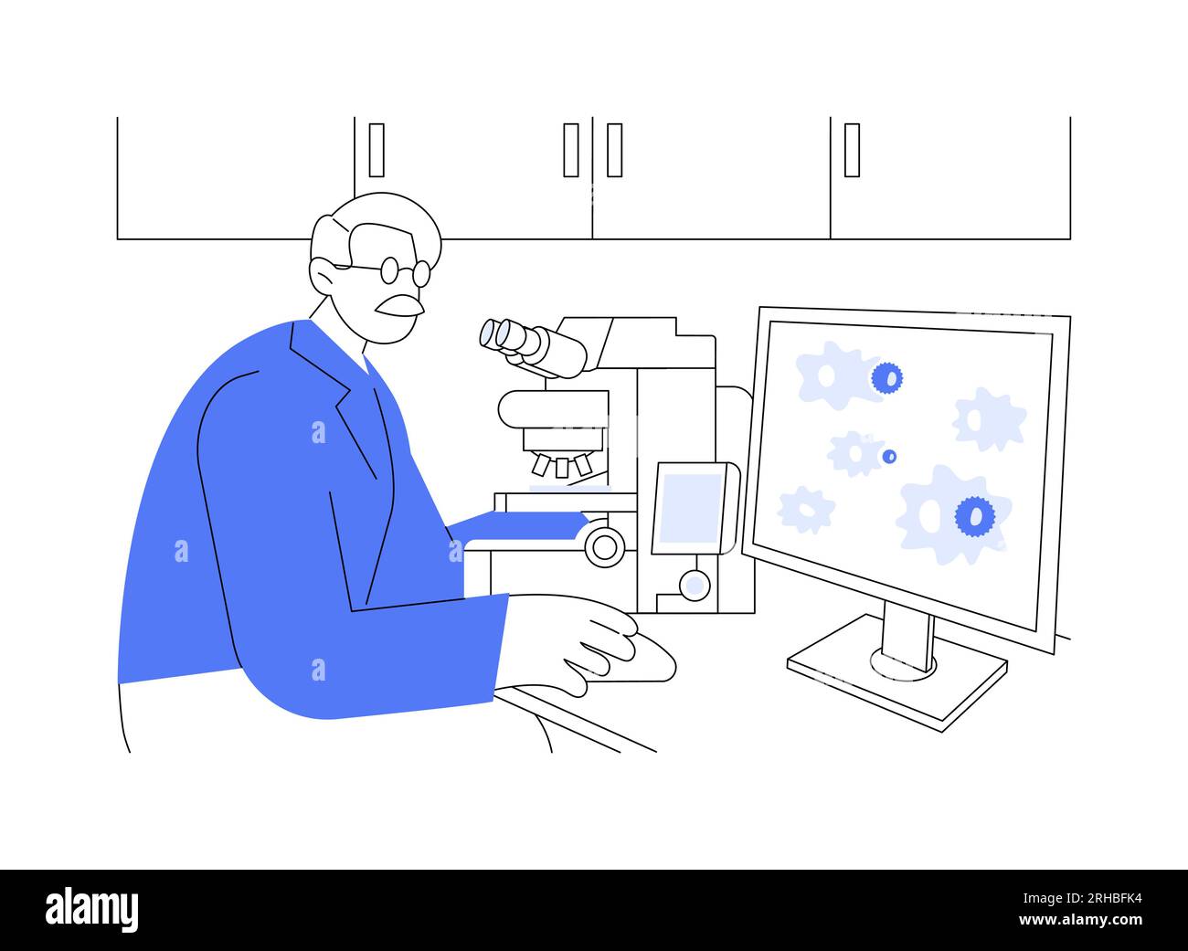 Killing of specific cells abstract concept vector illustration Stock ...