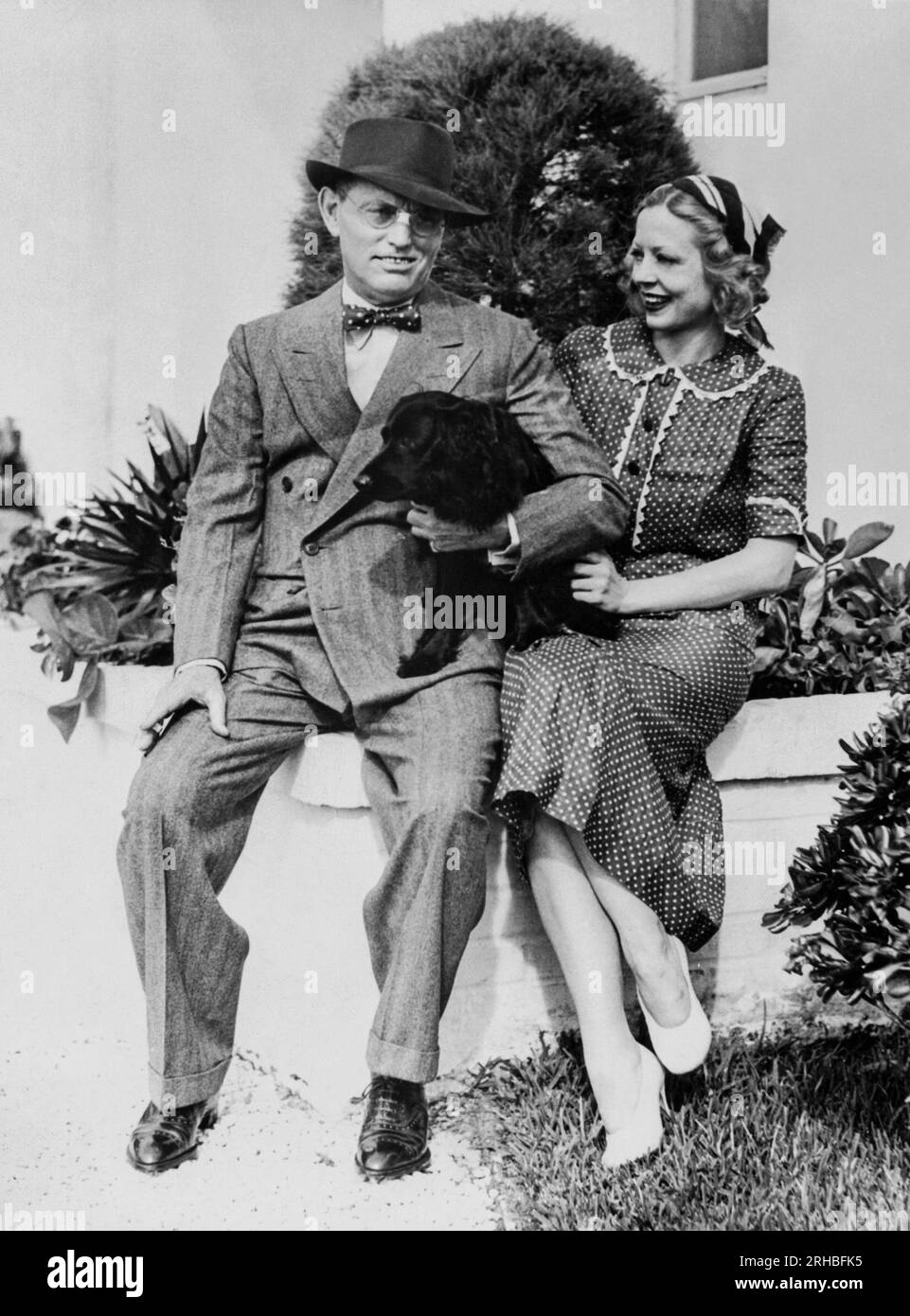 Miami Beach, Florida: November 18, 1935 Writer Damon Runyon with his ...