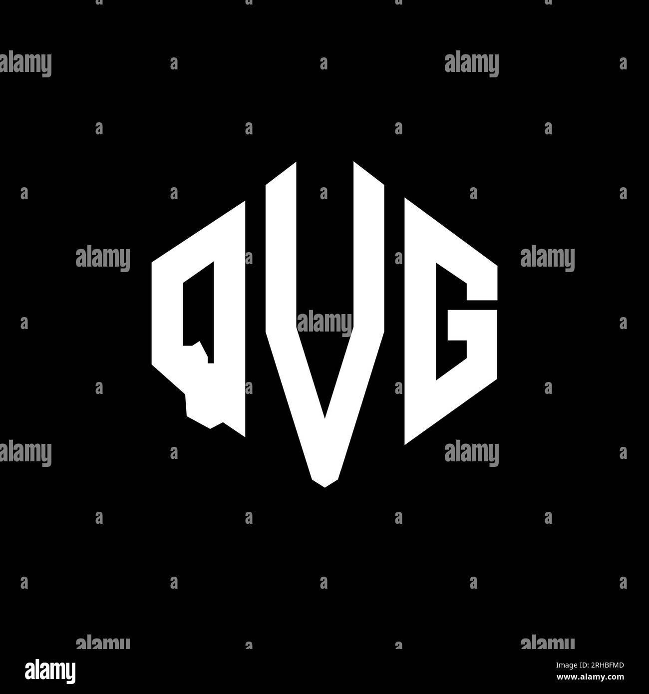 QVG letter logo design with polygon shape. QVG polygon and cube shape ...