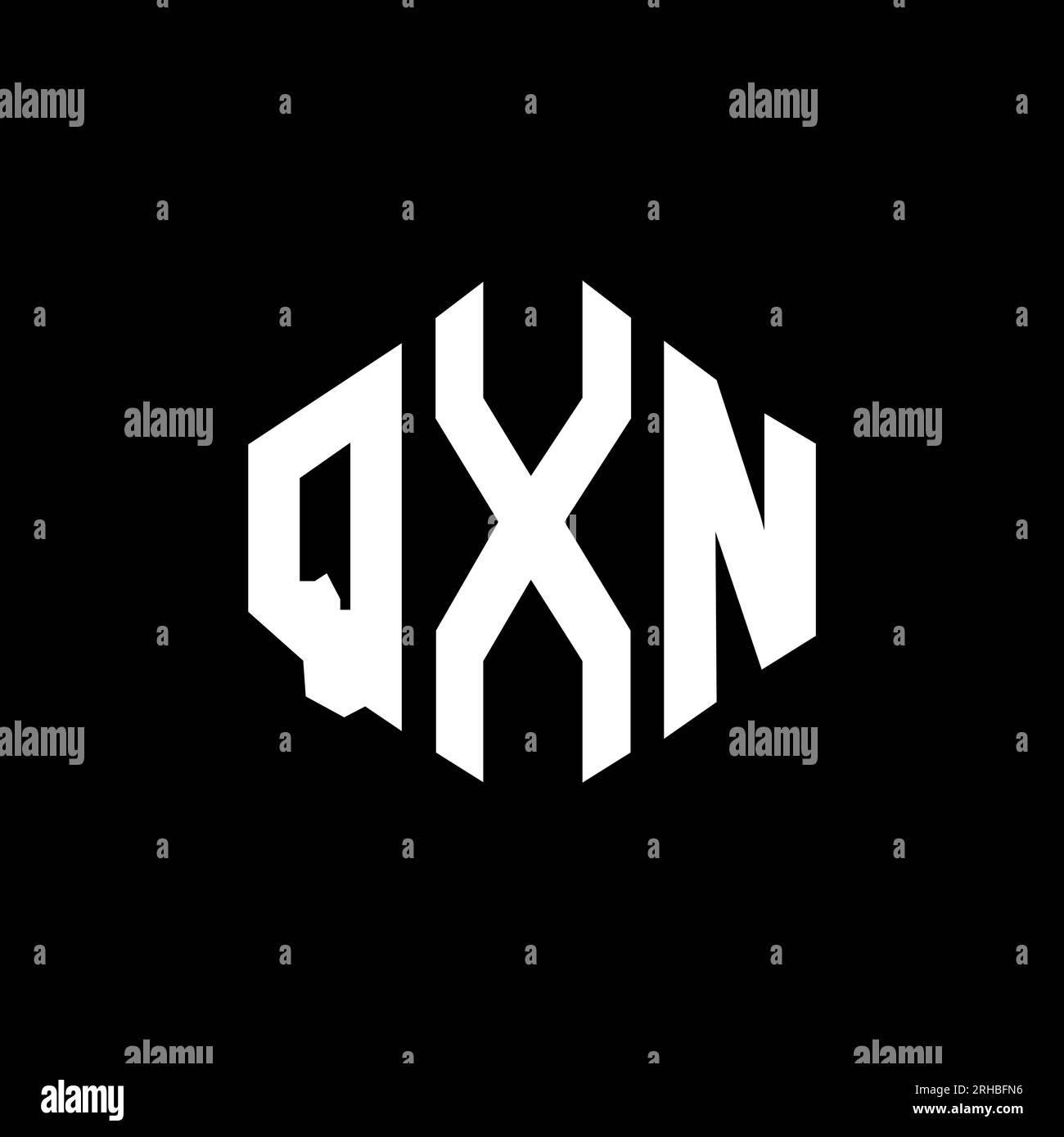 QXN letter logo design with polygon shape. QXN polygon and cube shape ...