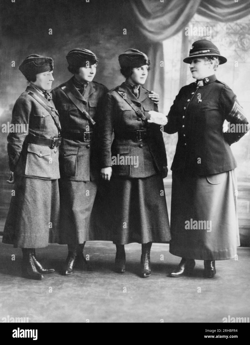 United States: c. 1918 Actress and singer Lillian Russell is a Sargeant ...