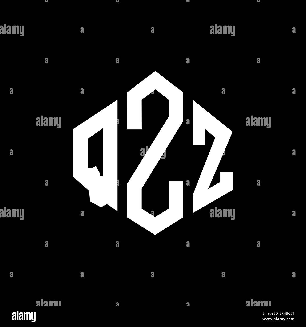 QZZ letter logo design with polygon shape. QZZ polygon and cube shape ...