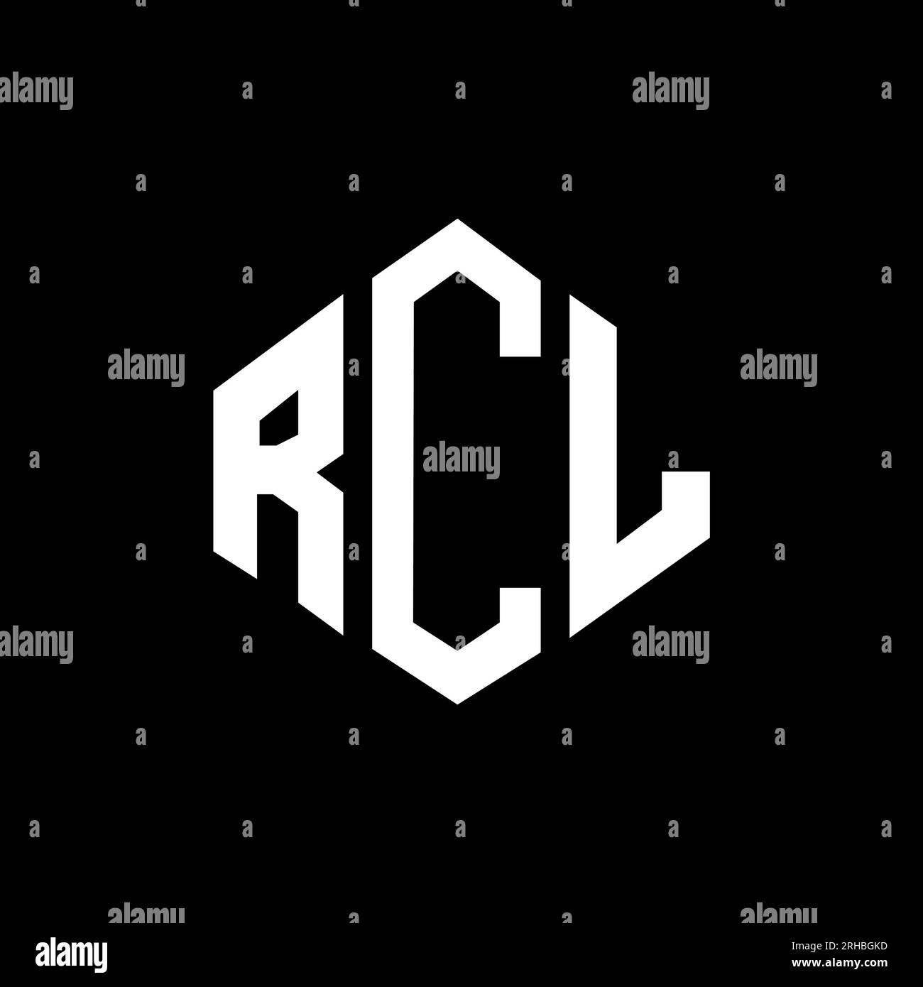 RCL letter logo design with polygon shape. RCL polygon and cube shape ...