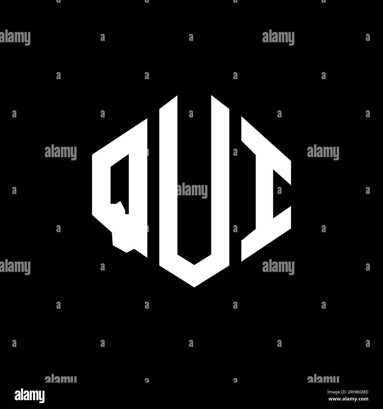 Qui logo design Black and White Stock Photos & Images - Alamy