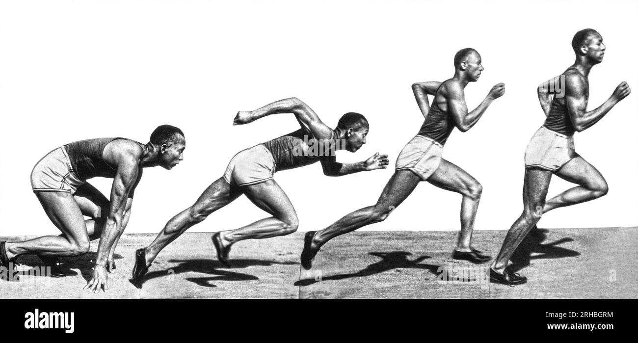 Athlete track start top Black and White Stock Photos & Images - Alamy
