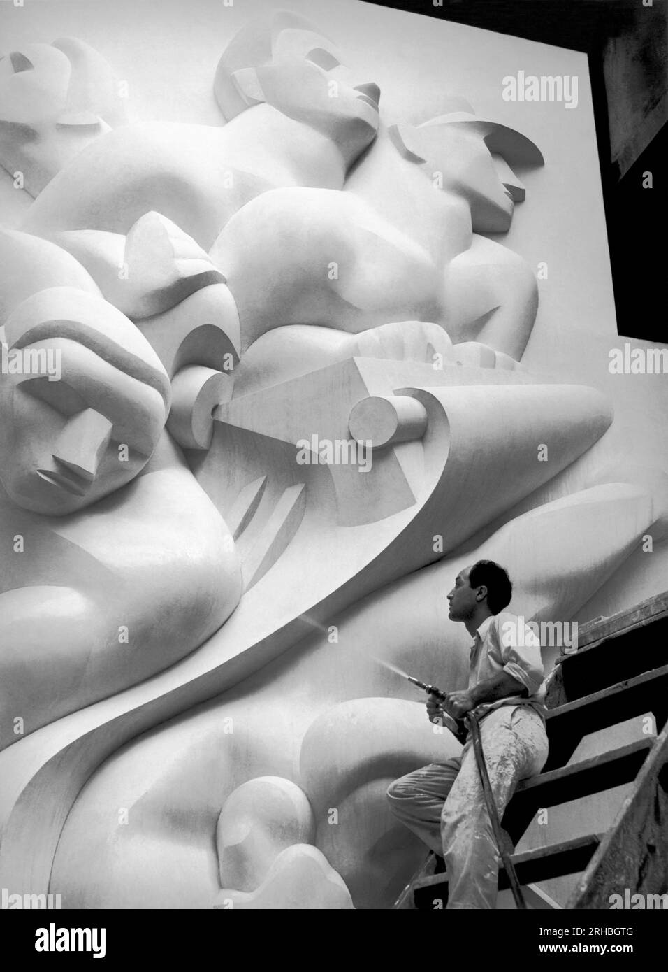 New York, New York: 1940 Isamu Noguchi working on the Associated Press ...