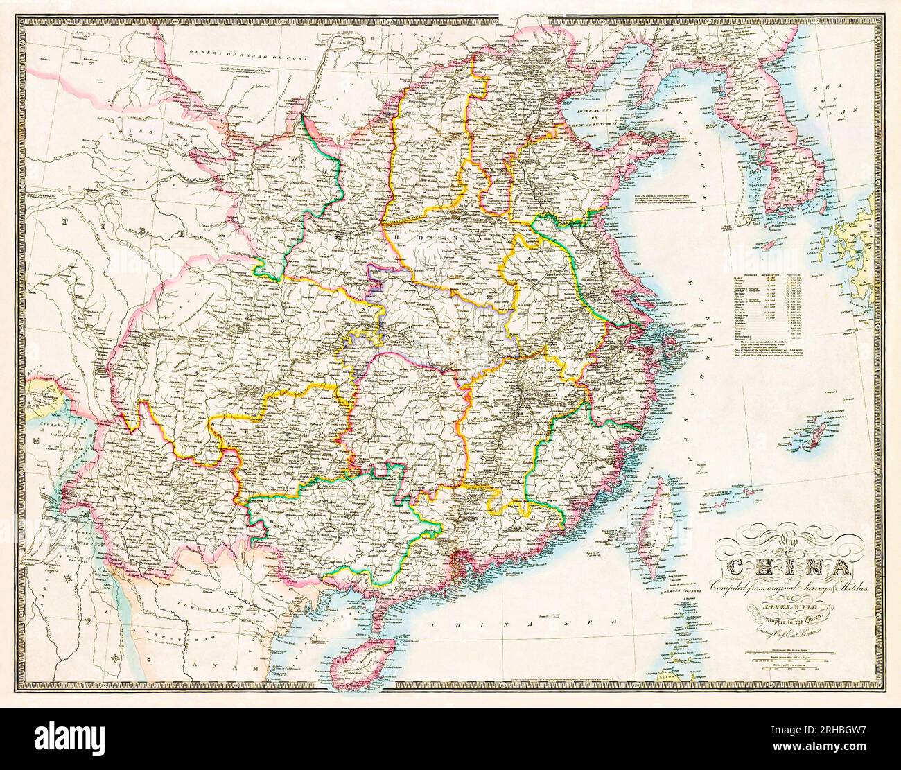 China antique vintage map hi-res stock photography and images - Alamy