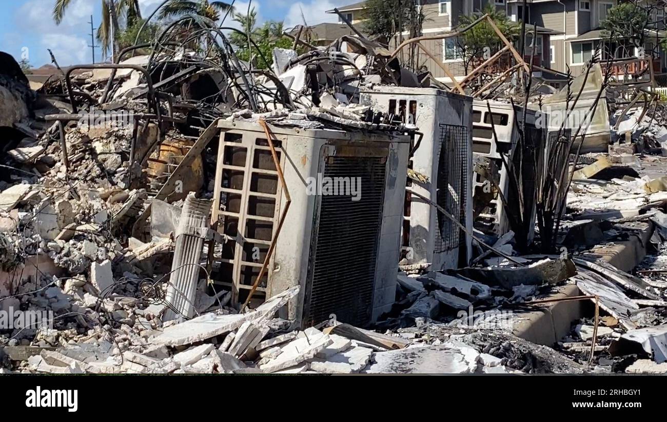 Lahaina, USA. 15th Aug, 2023. The photo taken with a mobile phone on ...