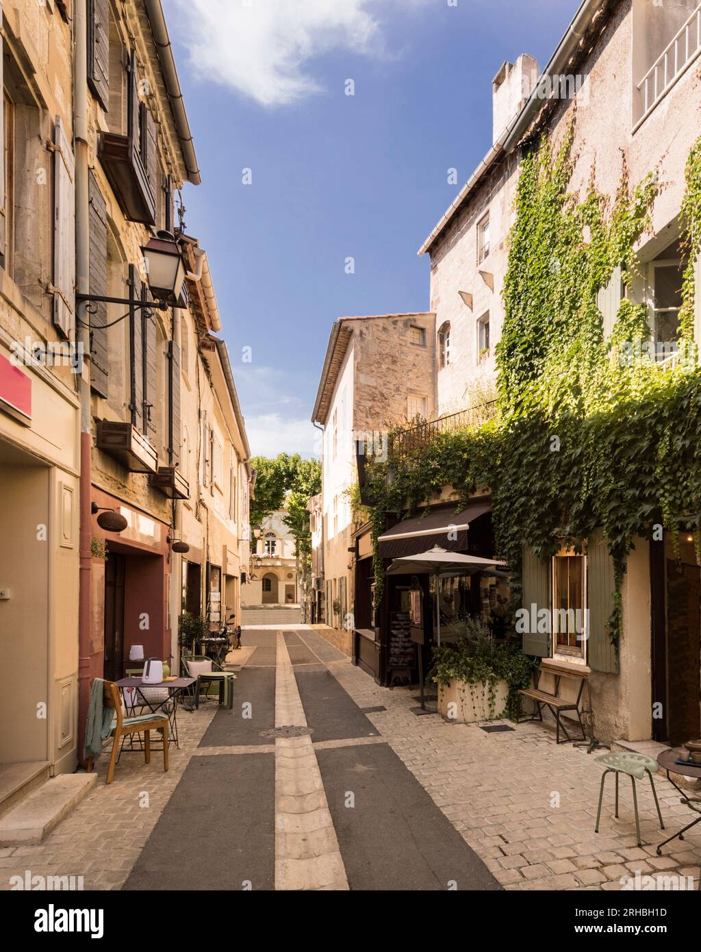 St Remy de Provence, Buches du Rhone, France, 29,06,2018Street in historic city center of St ...