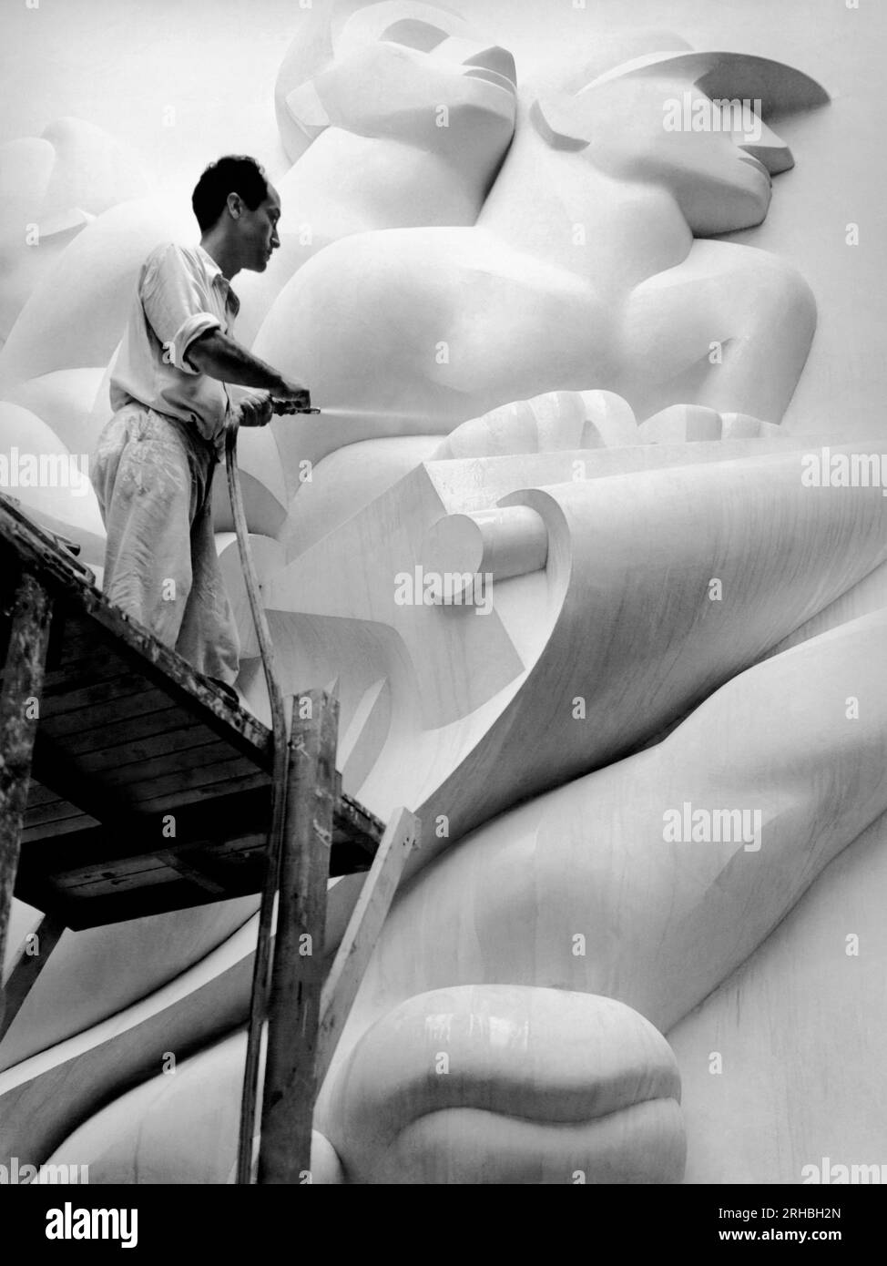 New York, New York: 1940 Isamu Noguchi working on the Associated Press ...