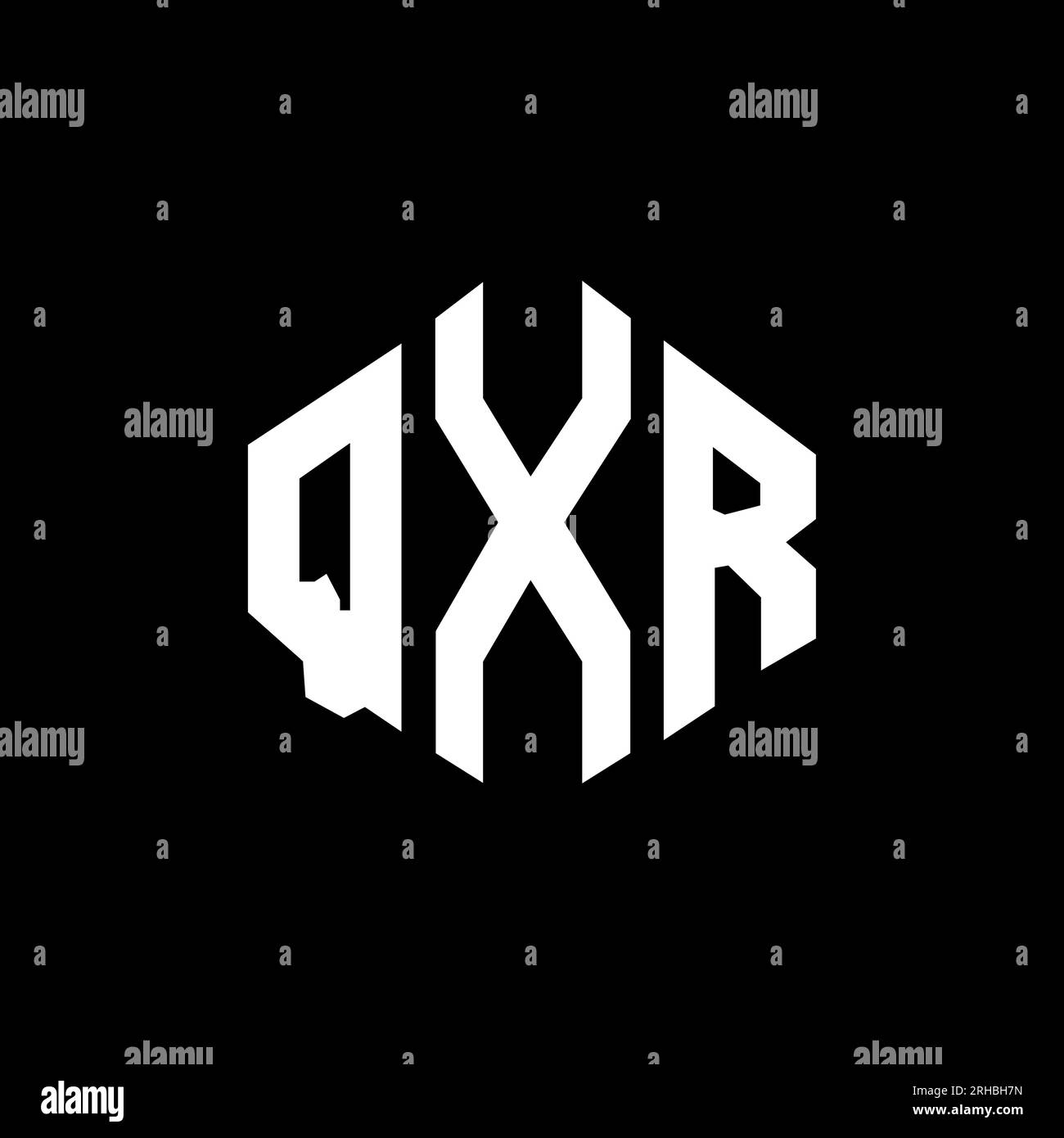 QXR letter logo design with polygon shape. QXR polygon and cube shape ...