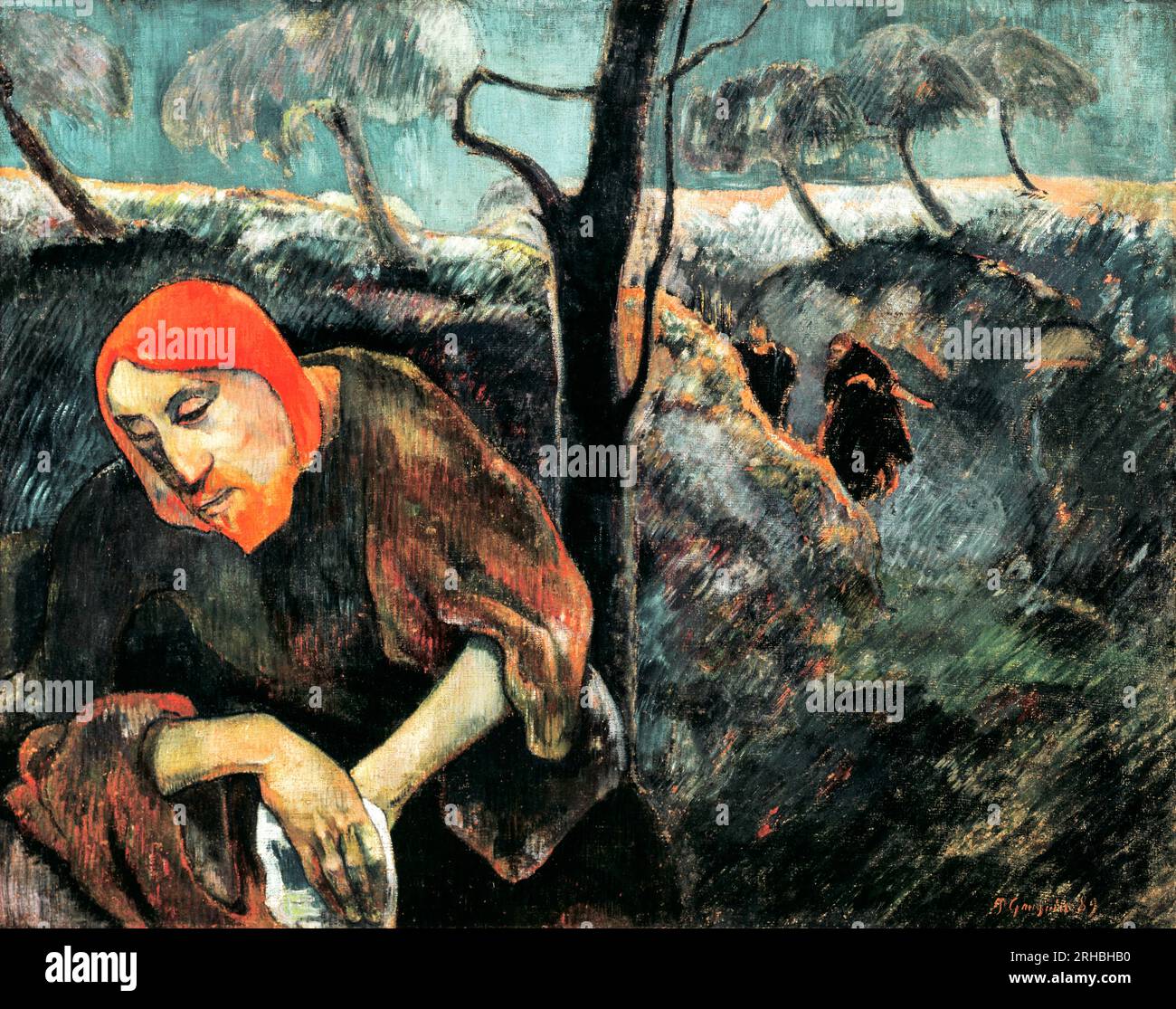 Paul Gauguin's Christ on the Mount of Olives famous painting. Original ...