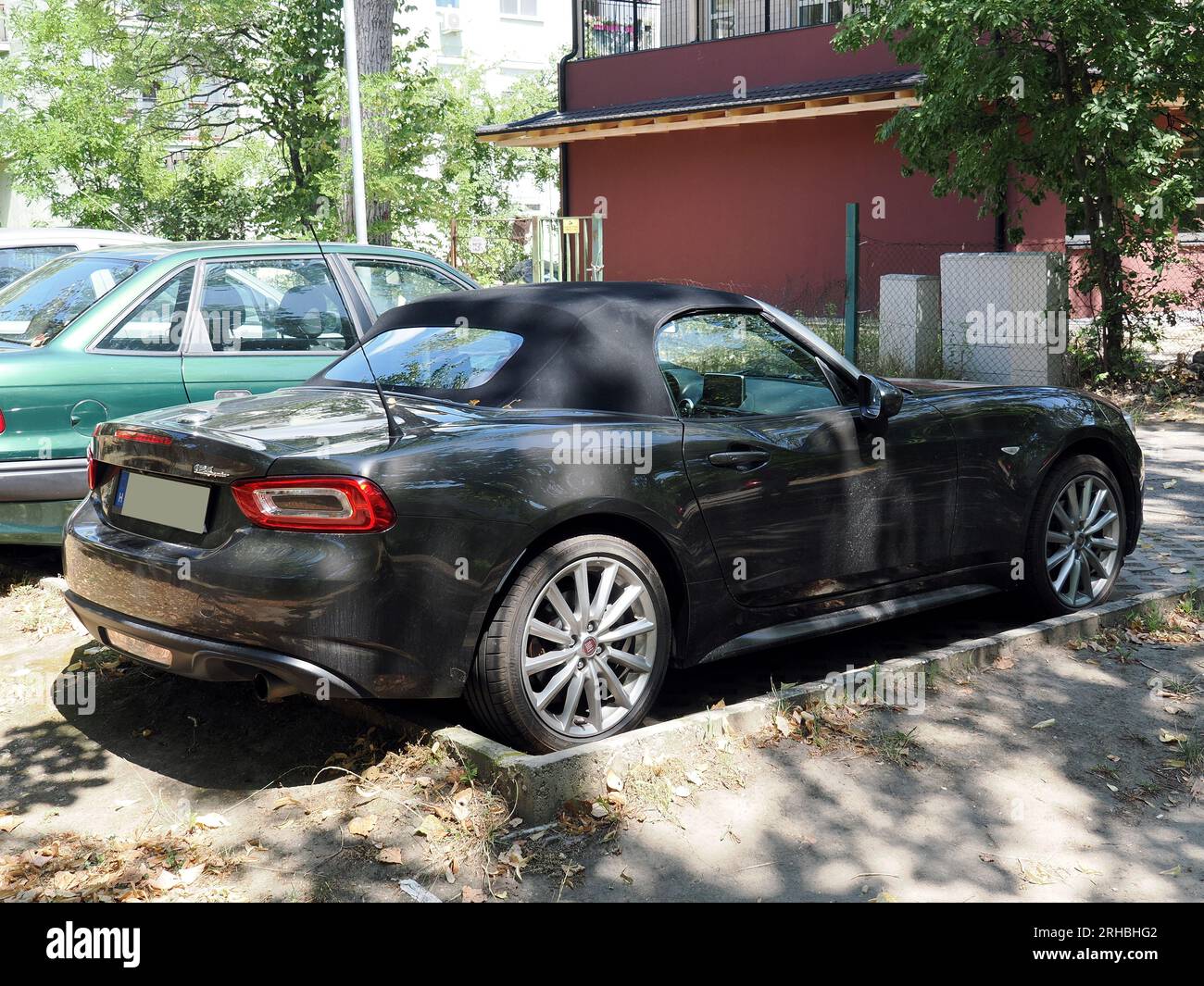 Fiat 124 Spider convertible (cabriolet) sports car, Hungary ...