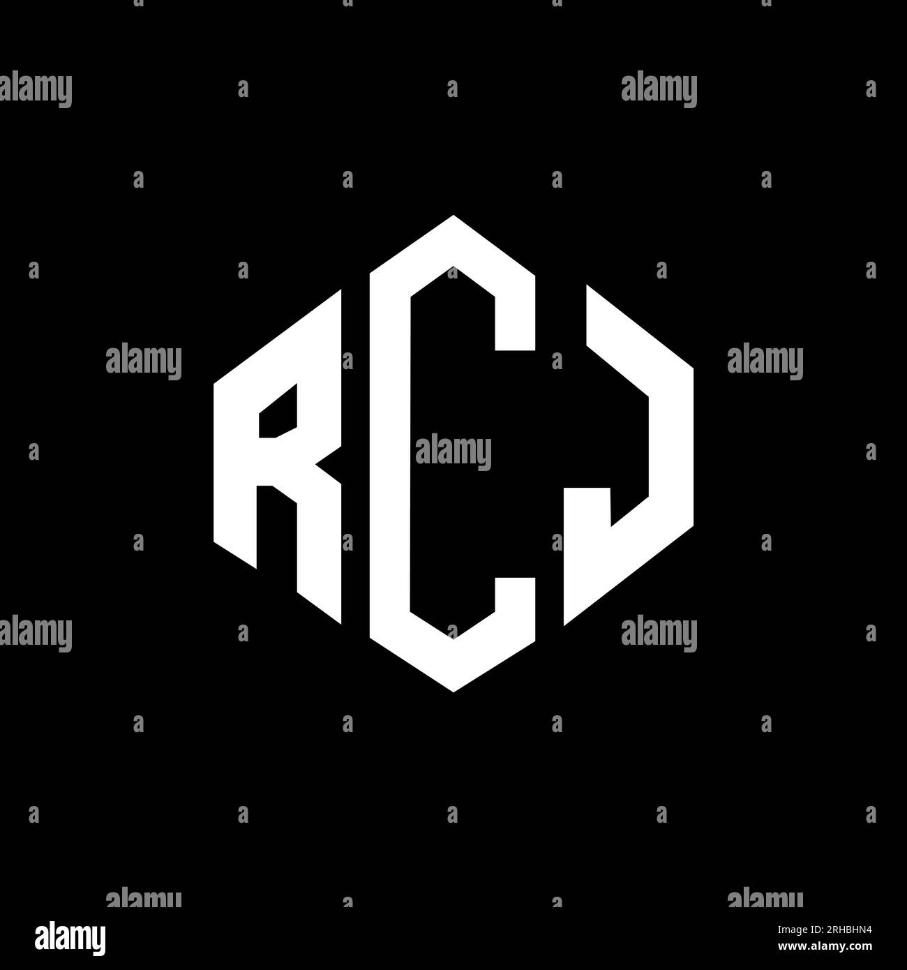RCJ letter logo design with polygon shape. RCJ polygon and cube shape ...