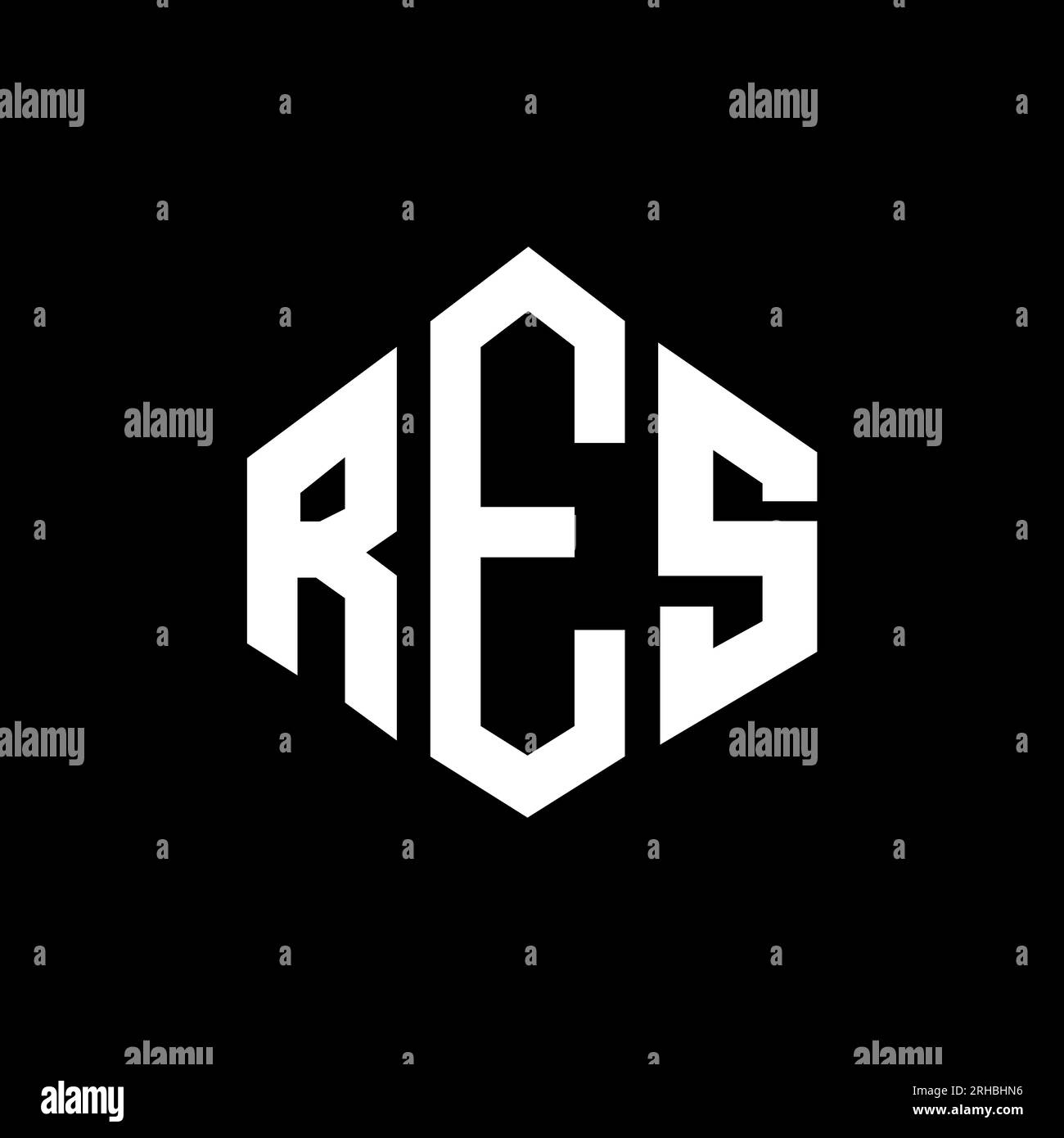 RES letter logo design with polygon shape. RES polygon and cube shape ...