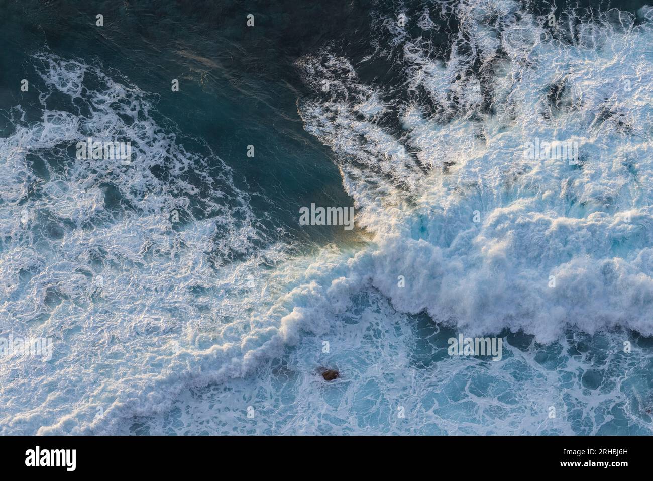 Epic waves in the Atlantic Ocean off the coast of Madeira off Morocco ...