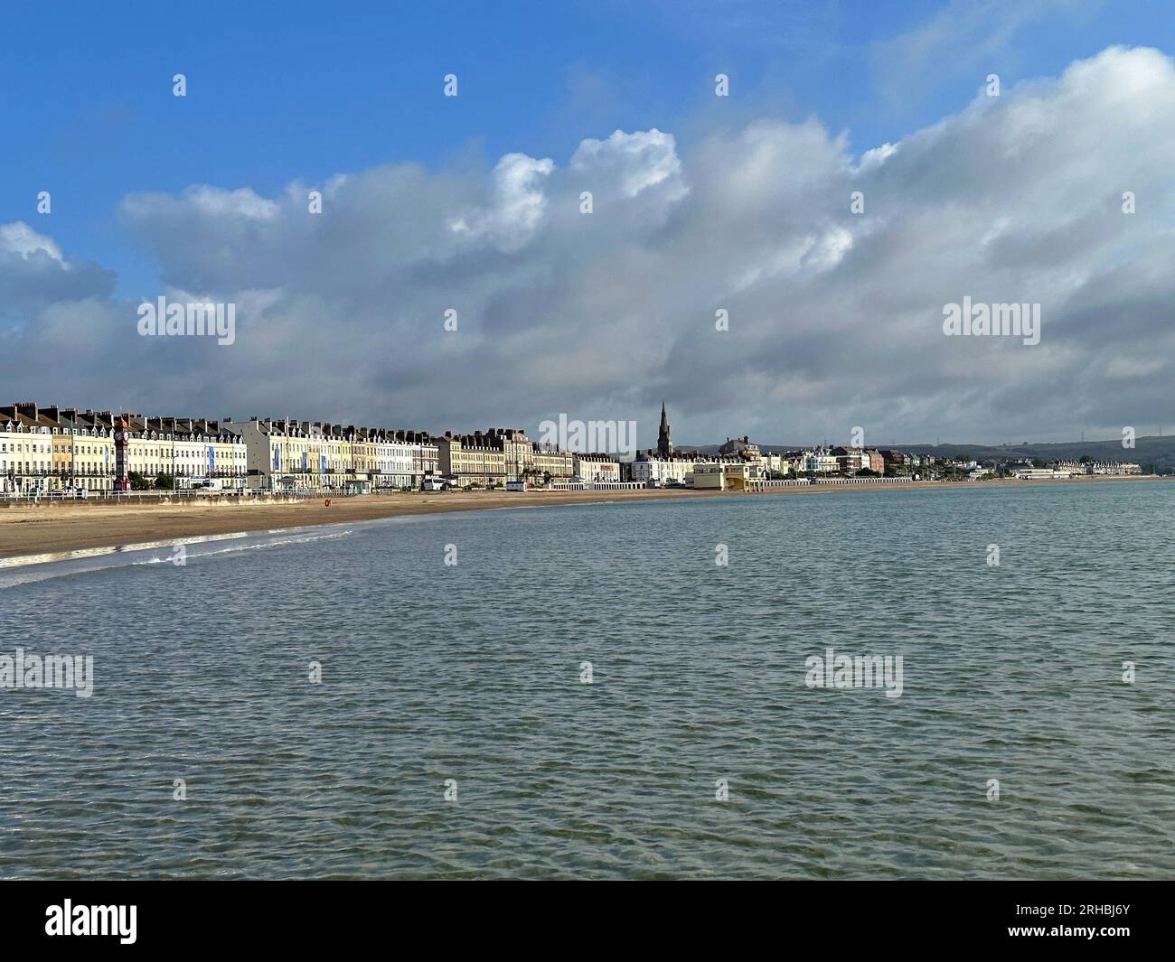 Georgian seafront along beach, Weymouth, Dorset, England, UK Stock ...