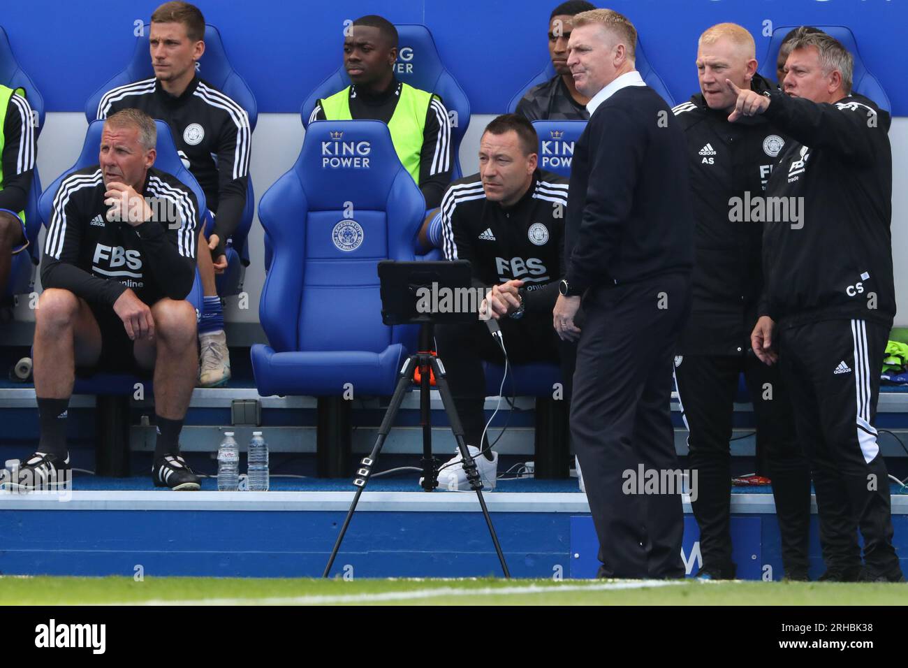 Manager of Leicester City, Dean Smith and First Team Coaches, John ...