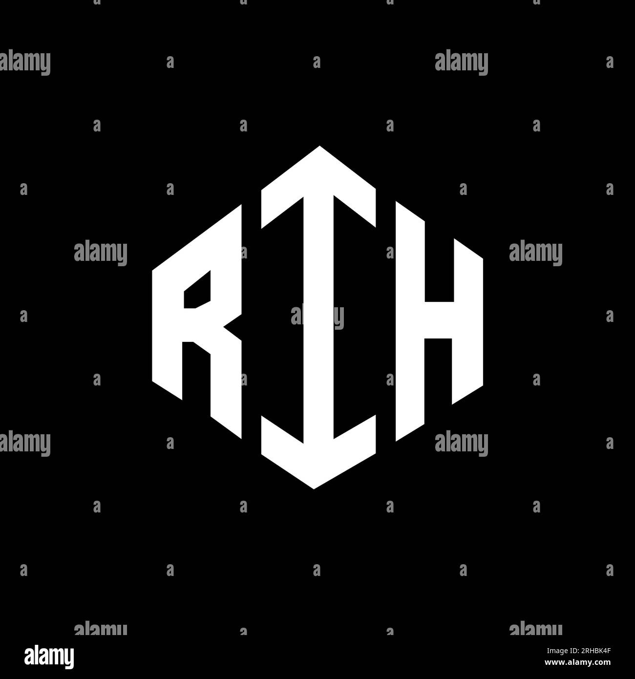 RIH letter logo design with polygon shape. RIH polygon and cube shape ...