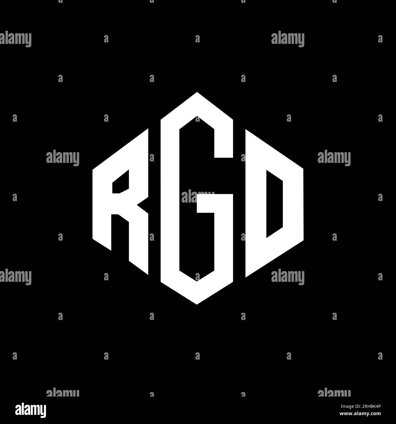 RGO letter logo design with polygon shape. RGO polygon and cube shape ...