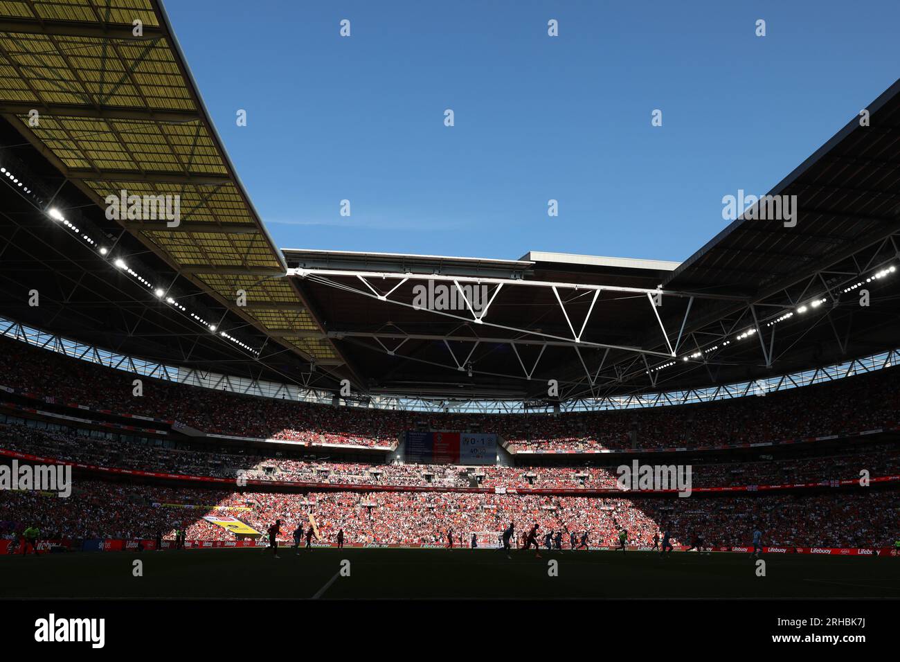 General view of Wembley Stadium during play - Coventry City v Luton ...
