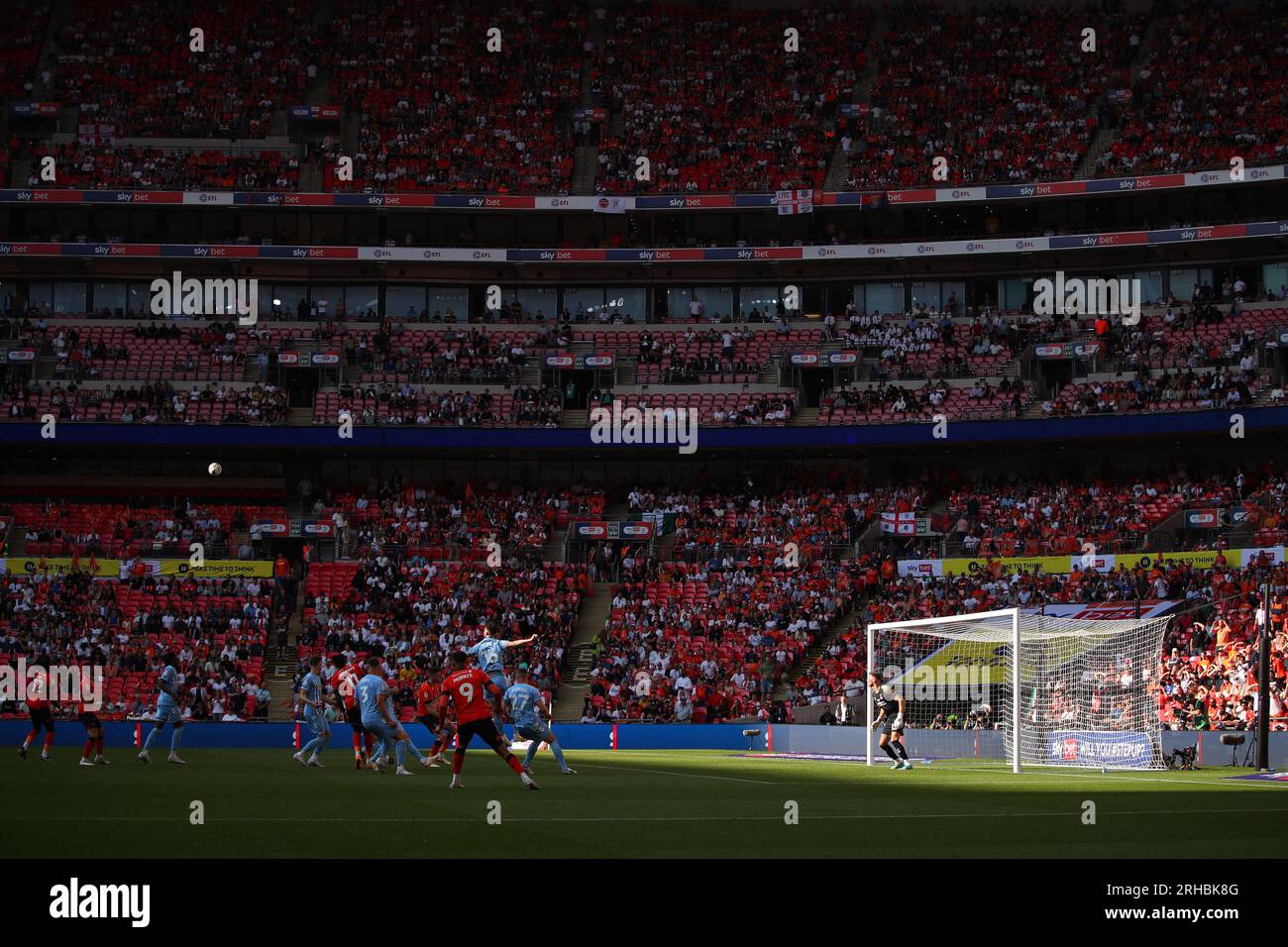 General view of Wembley Stadium during play - Coventry City v Luton ...