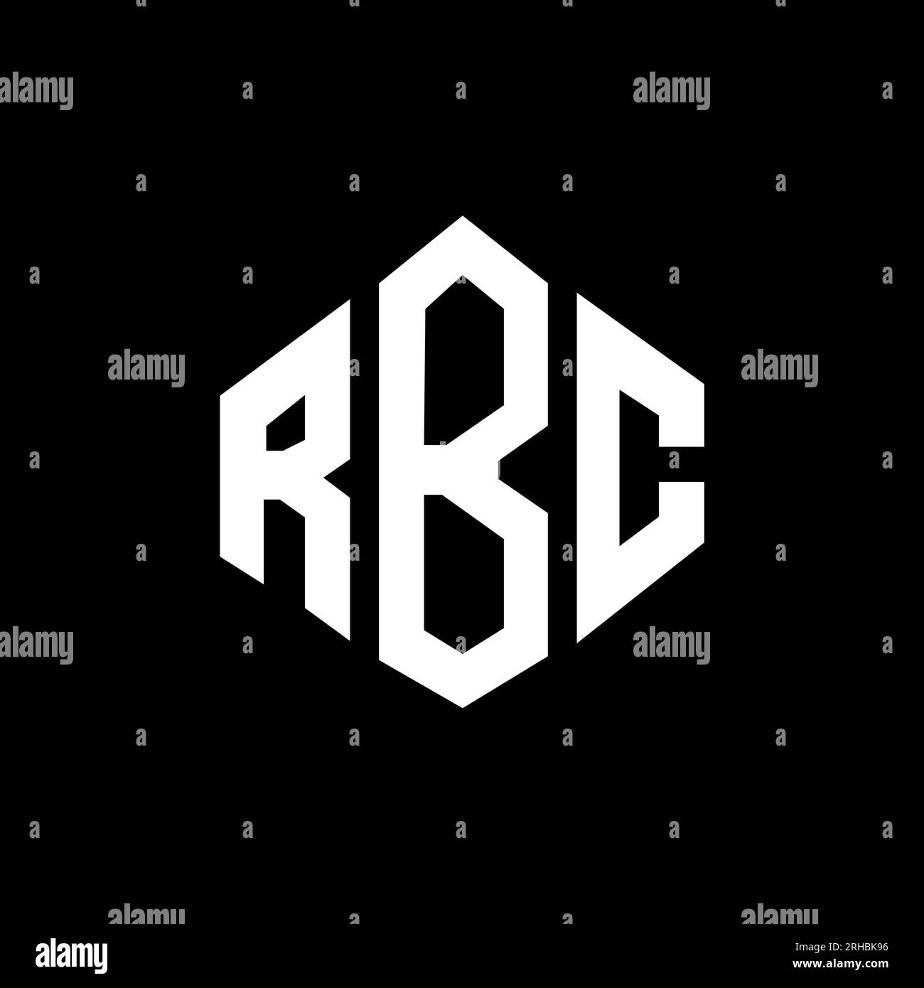 RBC letter logo design with polygon shape. RBC polygon and cube shape ...