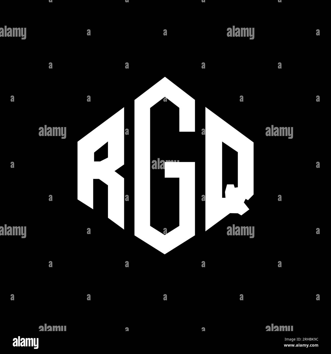 RGQ letter logo design with polygon shape. RGQ polygon and cube shape ...