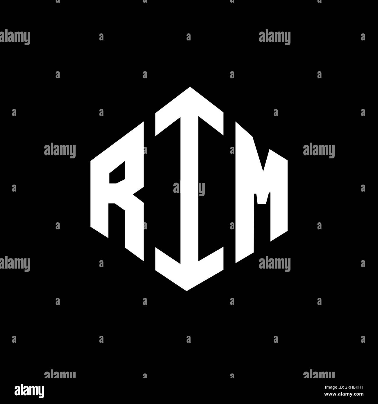 RIM letter logo design with polygon shape. RIM polygon and cube shape ...