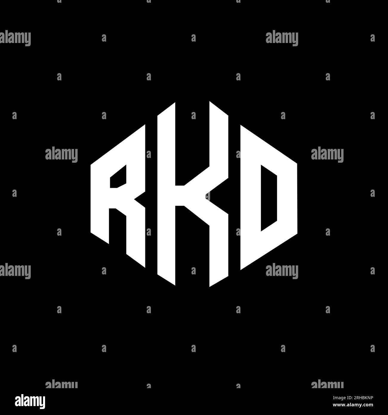 RKO letter logo design with polygon shape. RKO polygon and cube shape ...