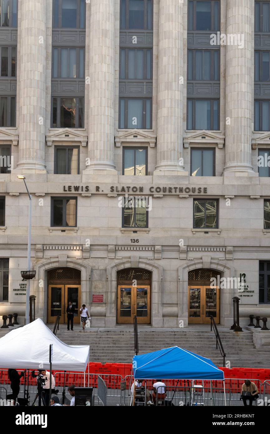 Atlanta, Georgia, USA. 15th Aug, 2023. Fulton County Courthouse, where ...
