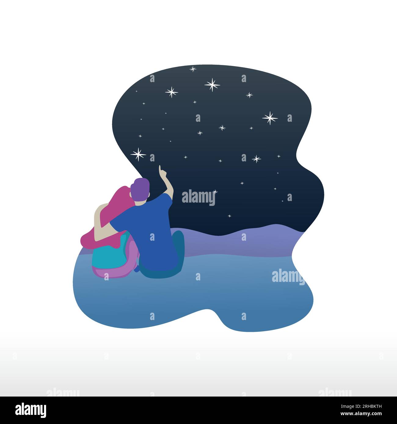 Romantic couple flat design vector with cute colorful drawing cartoon ...