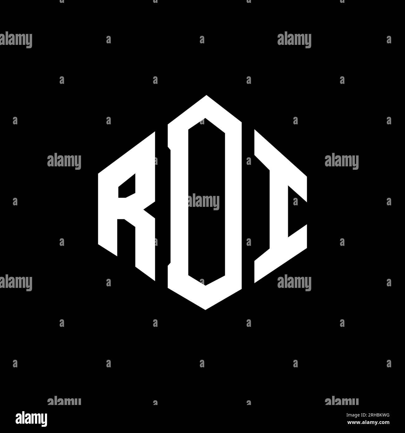 RDI letter logo design with polygon shape. RDI polygon and cube shape ...