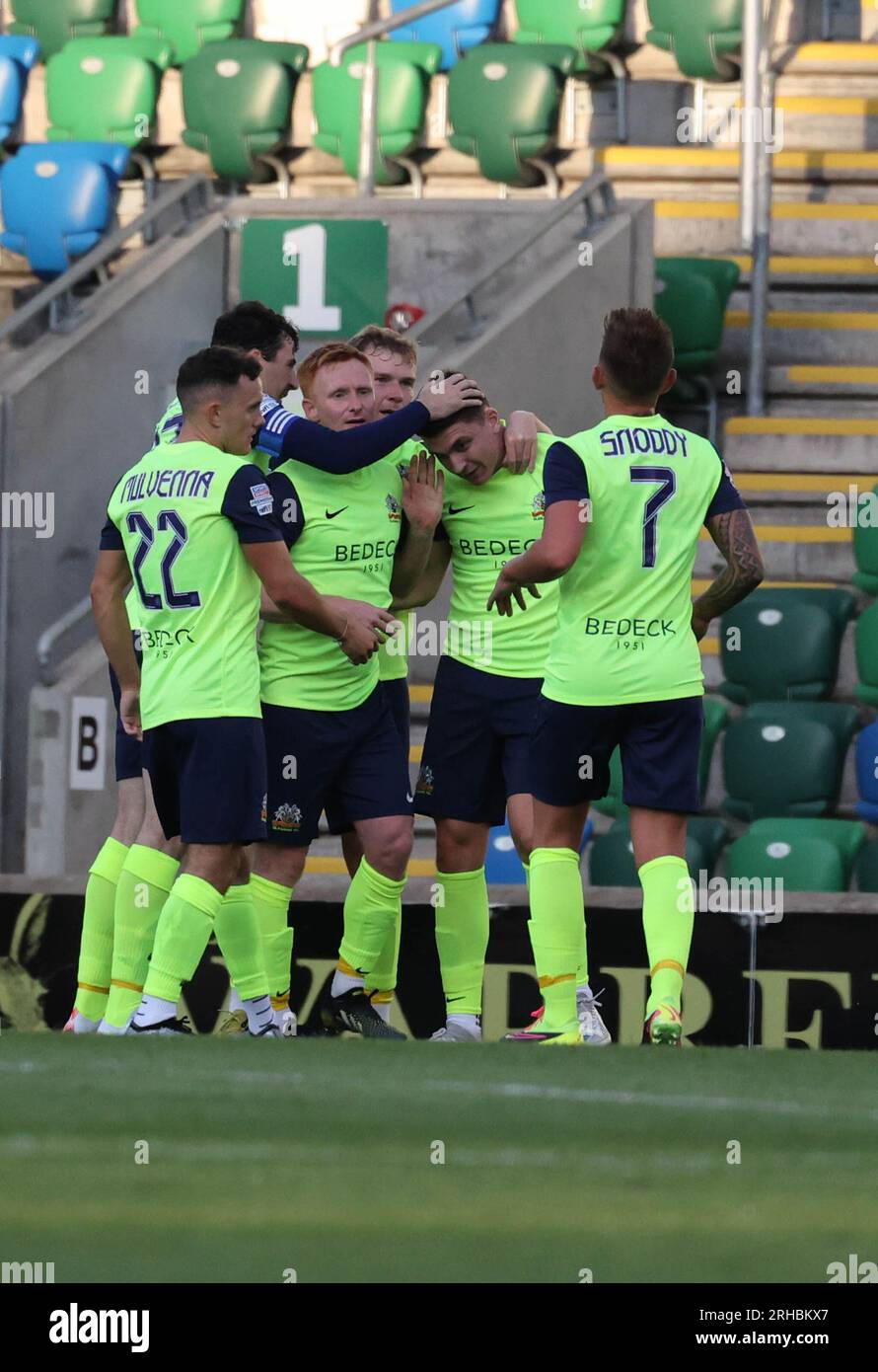 Windsor Park, Belfast, Northern Ireland, UK. 15 Aug 2023. Sports Direct ...