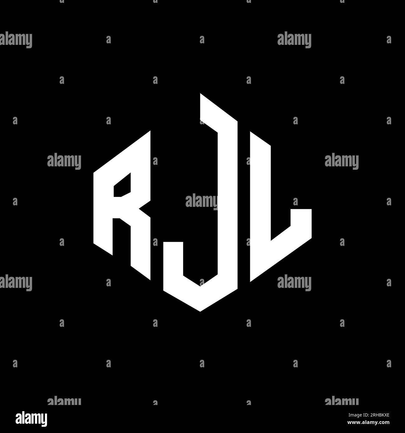 RJL letter logo design with polygon shape. RJL polygon and cube shape ...