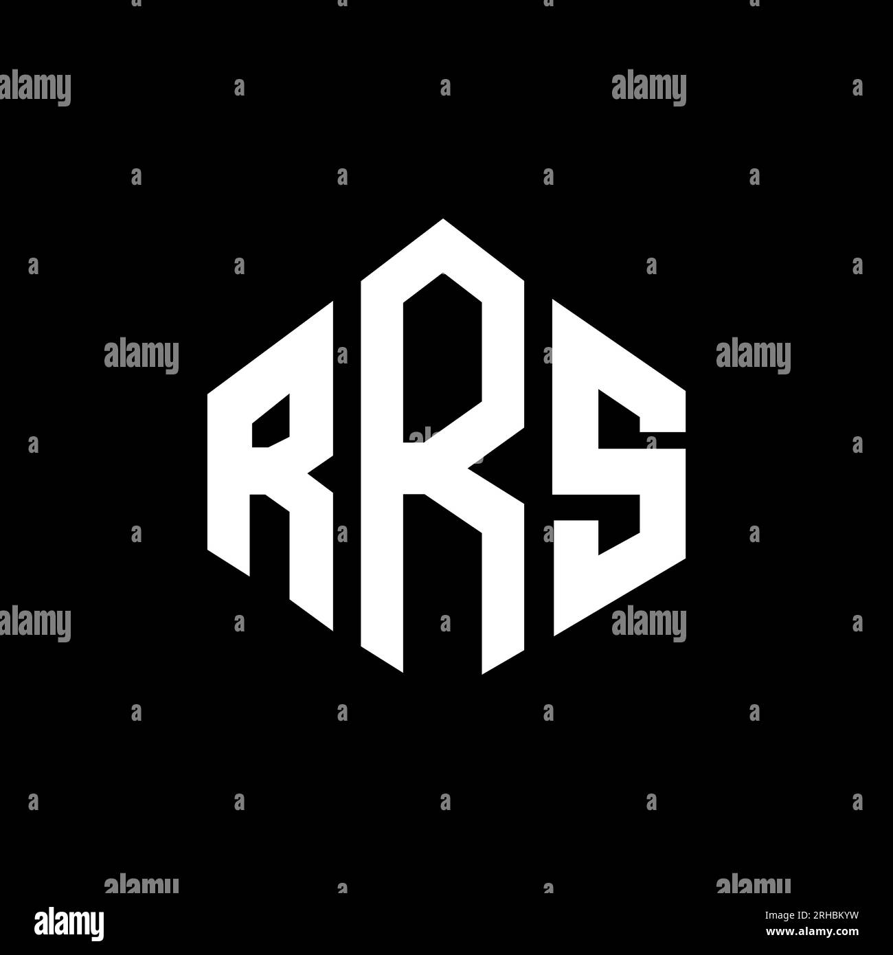 RRS letter logo design with polygon shape. RRS polygon and cube shape ...