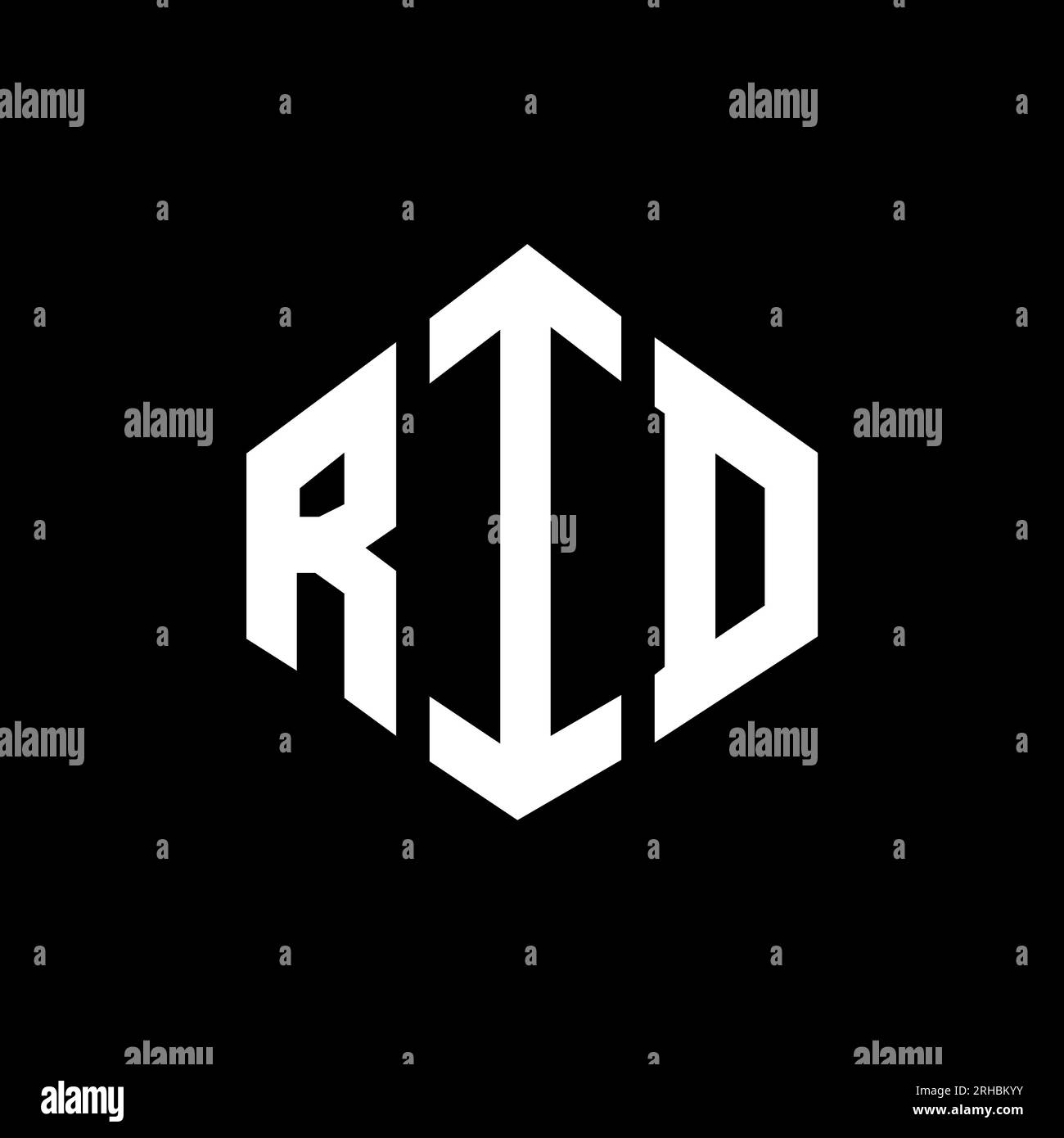 RID letter logo design with polygon shape. RID polygon and cube shape ...