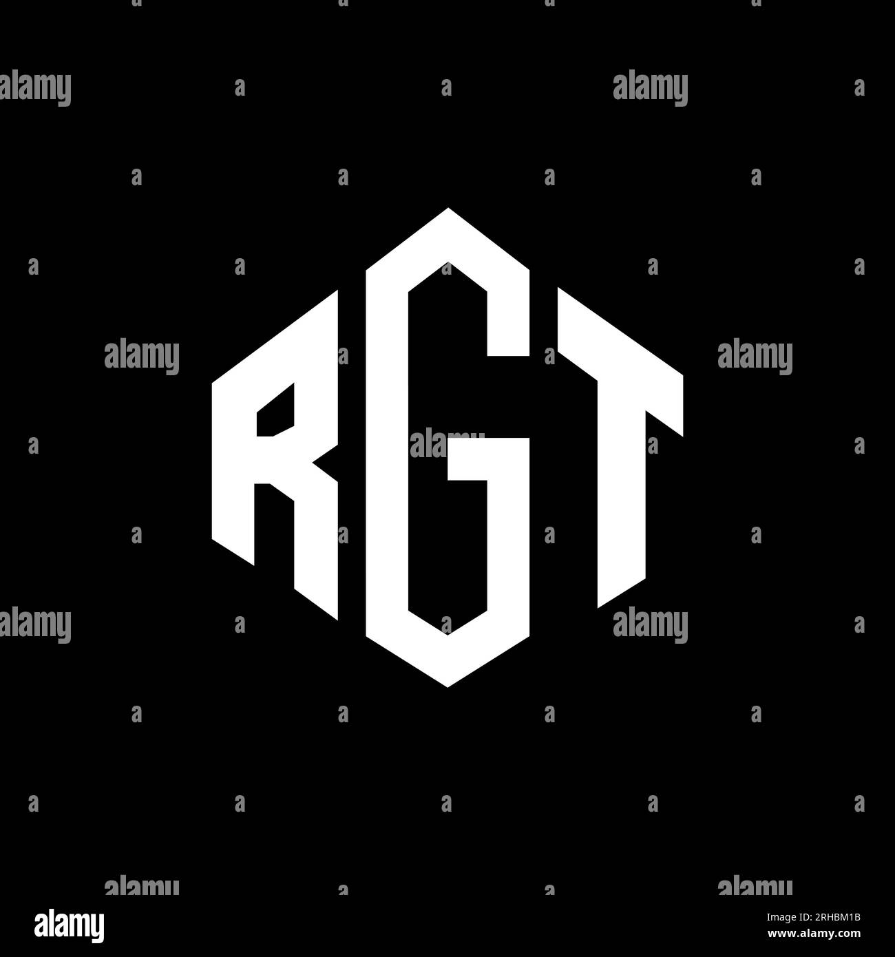 RGT letter logo design with polygon shape. RGT polygon and cube shape ...