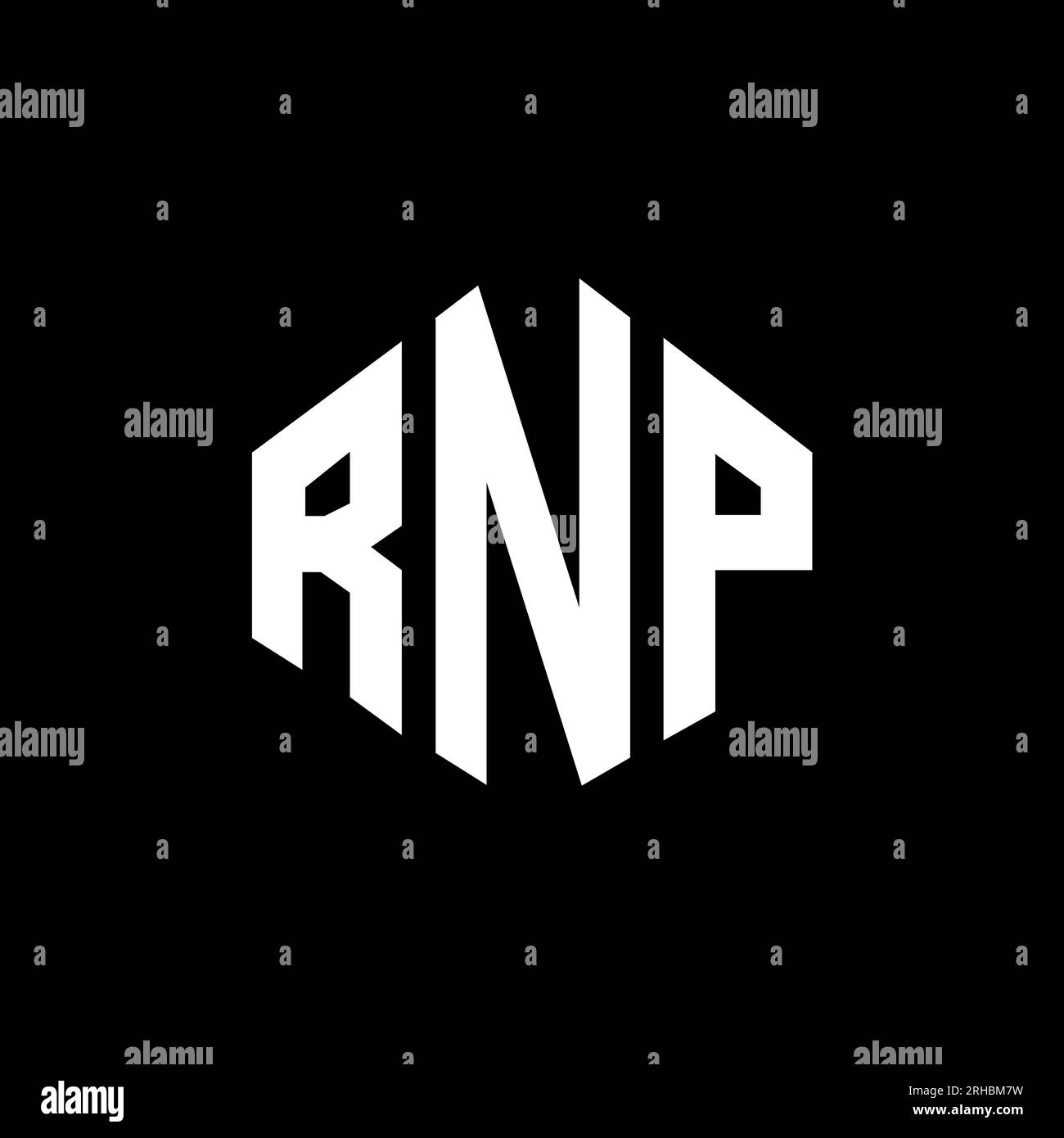 RNP letter logo design with polygon shape. RNP polygon and cube shape ...