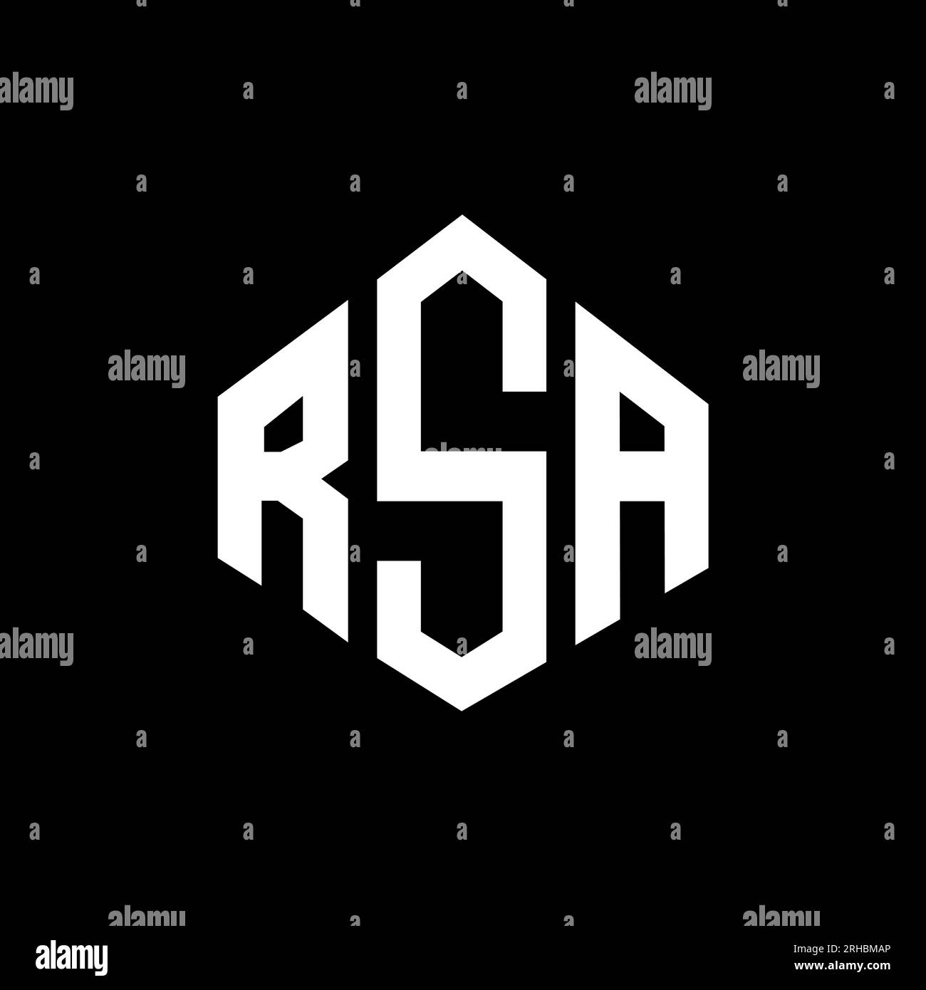 RSA letter logo design with polygon shape. RSA polygon and cube shape ...