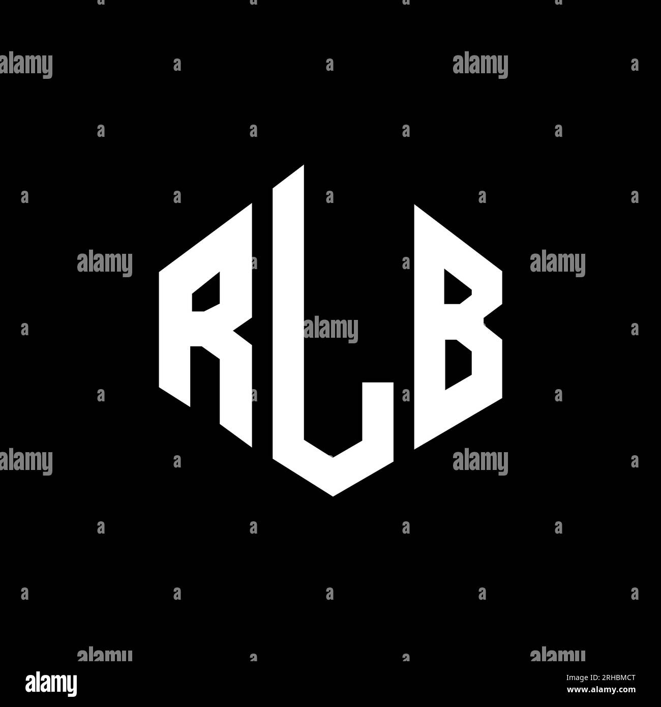 RLB letter logo design with polygon shape. RLB polygon and cube shape ...